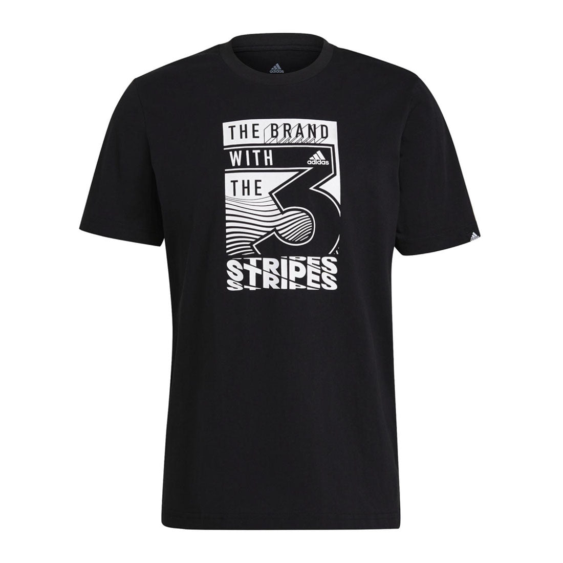 ADIDAS MEN EXTRUSION MOTION BRAND SLOGAN GRAPHIC TEE ROUND NECK BLACK ...
